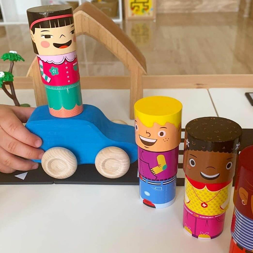 16-Piece Magnetic Wooden Diversity Friends Play Set – Multicultural SEL ...