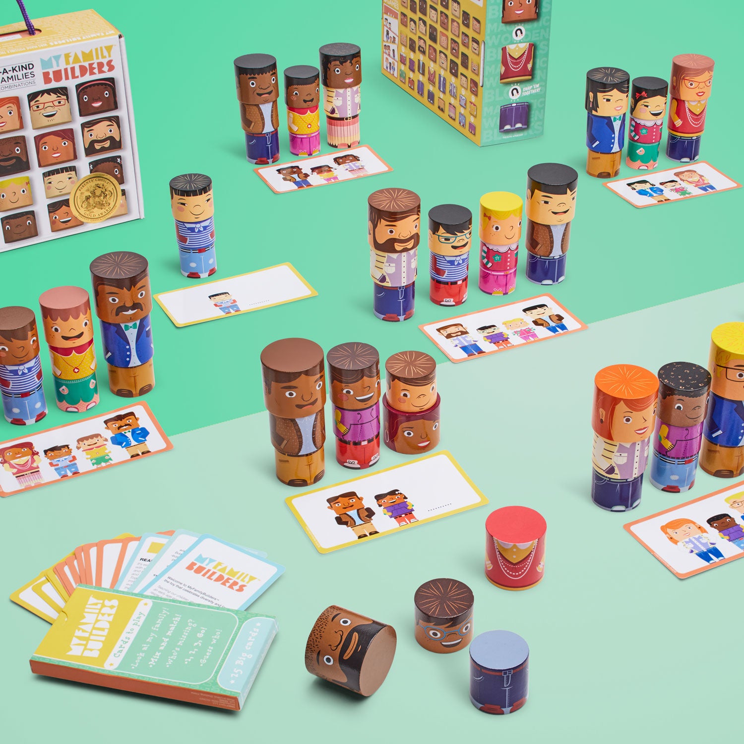 Magnetic Wooden Figures for Classrooms and Homes – MyFamilyBuilders