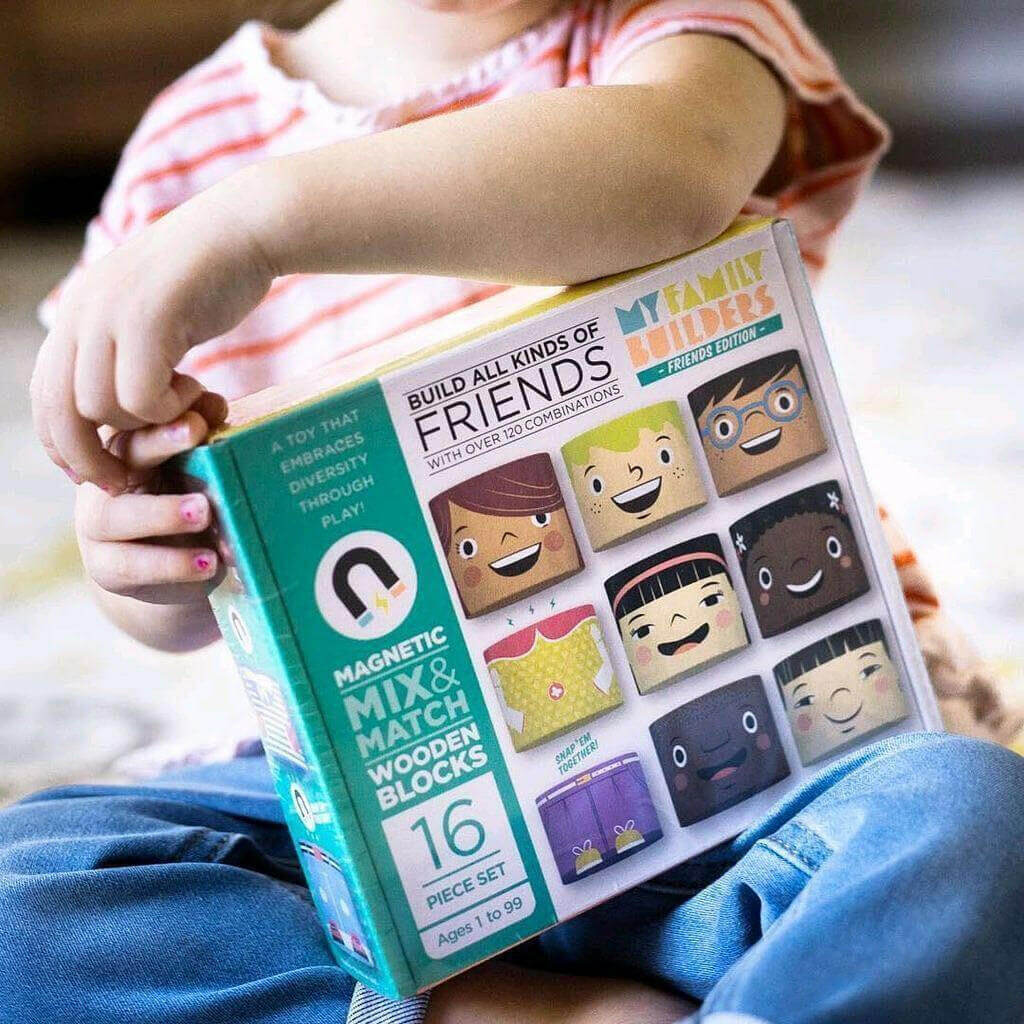 16-Piece Magnetic Wooden Diversity Friends Play Set – Multicultural SEL ...